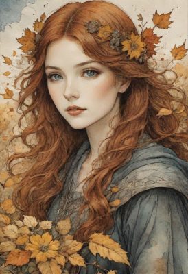 Lady Autumn Cross Stitch Pattern by Nikki Stitches